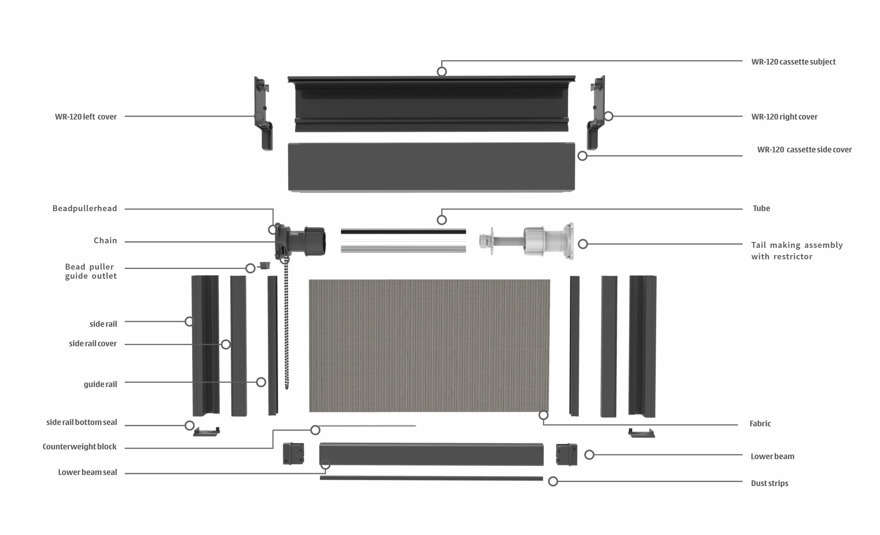 Chain Drive Manual Outdoor Roller Shades from China manufacturer ...