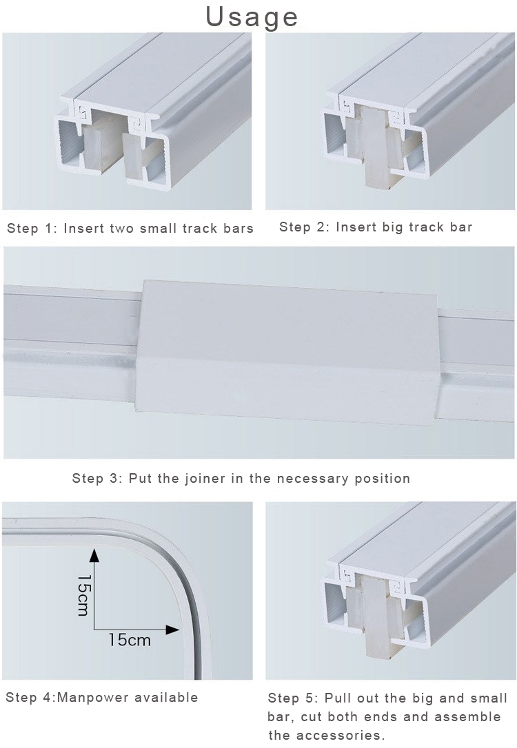 DOOYA SOMFY Manual Curved Track Hand-Bending Track 3 in 1 for Curtain ...